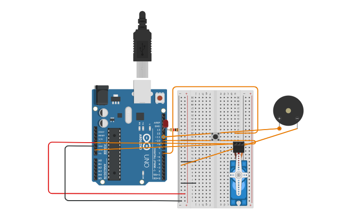 Circuit design Buzz - Tinkercad