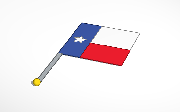 3D design Texas State Flag | Tinkercad