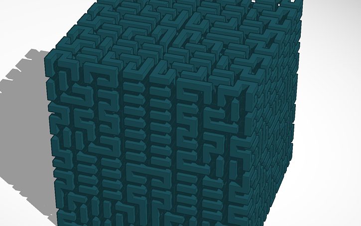 3D design Copy of Customizable Hilbert Cube By: Dmelcer9 - Tinkercad