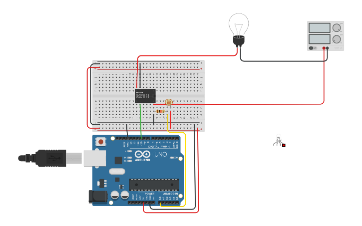 Circuit design Relay - Tinkercad