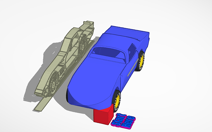 3D design Sketch Tool Car - Corvette Stingray - Tinkercad