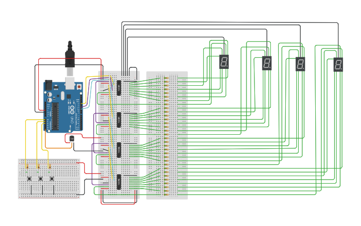 Circuit design 32 bit | Tinkercad