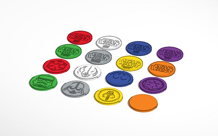 3D design Poker Chips - Tinkercad