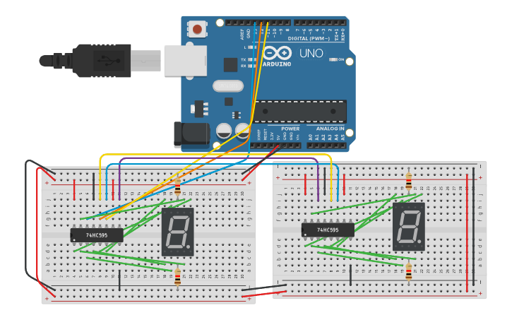 Circuit design 0~99 - Tinkercad