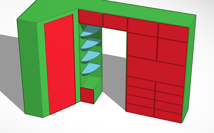 3D design wardrobe v3 - Tinkercad