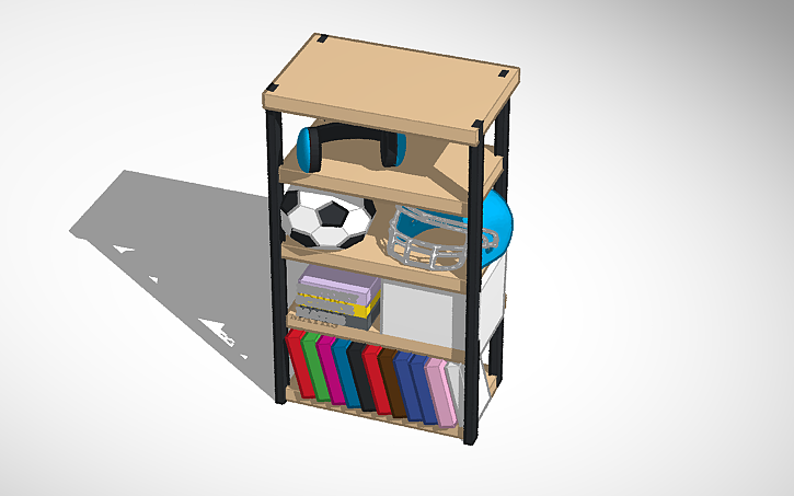 3D design bookshelf phalandwa | Tinkercad