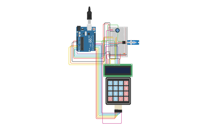 Circuit design Smart Locker | Tinkercad
