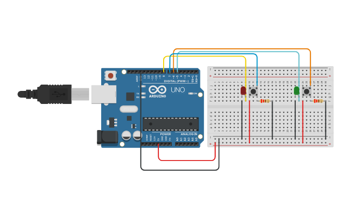 Circuit design es.7 arduino hamza gaanoun | Tinkercad