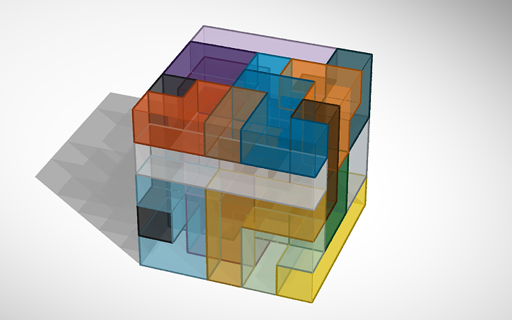 3D design Completed 5x5 3D Puzzle (Almost Impossible) - Tinkercad