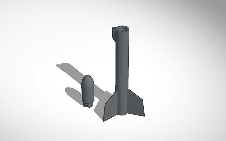 3D design A engine model rocket 2 | Tinkercad