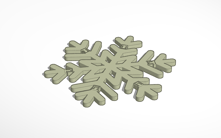 3D design snow flake - Tinkercad