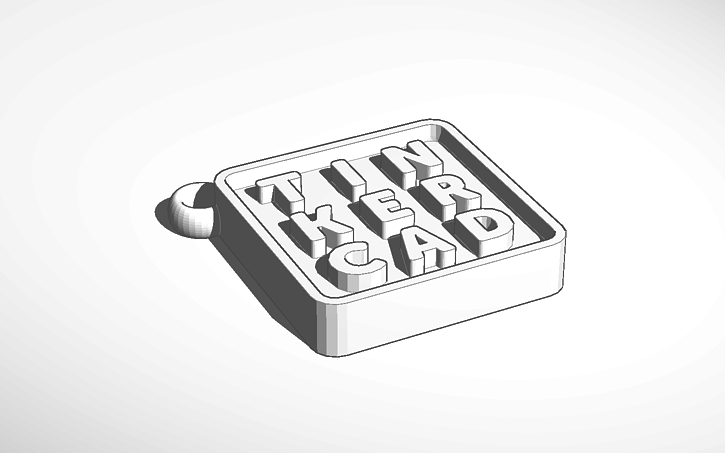 3D design Key ring - Tinkercad