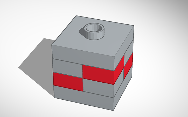 3D design Minecraft Lego Redstone Ore - Tinkercad