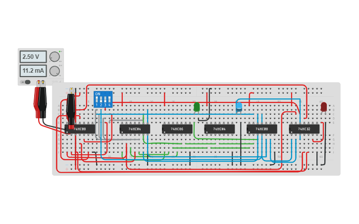 Circuit Design 2 Bit Comparator Tinkercad