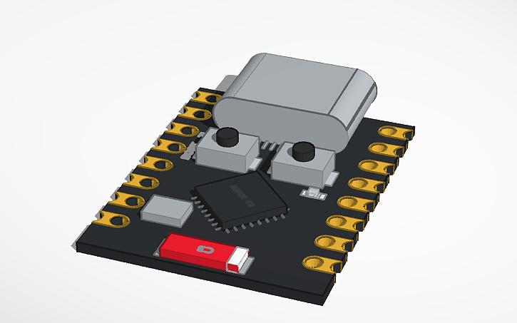 3d Design Esp32 C3 Super Mini 16 Pin Usbc Tinkercad