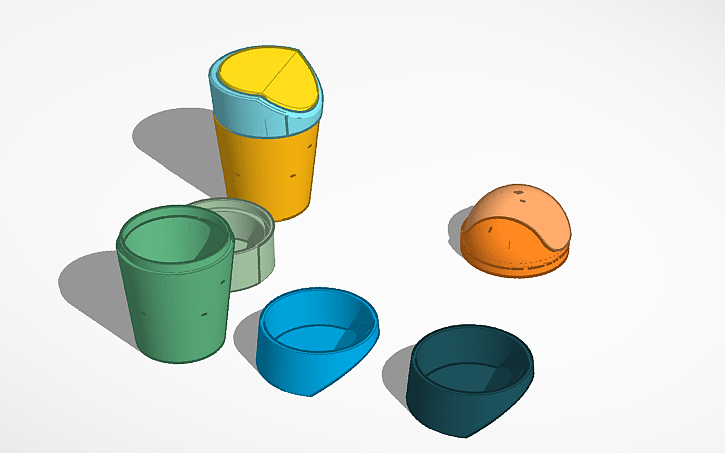 3D design Car Trash Bin - Tinkercad
