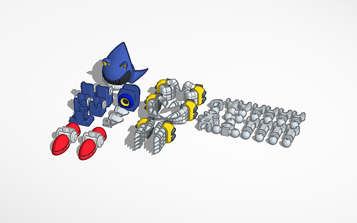 3D design Mini 13 Metal Sonic - Tinkercad