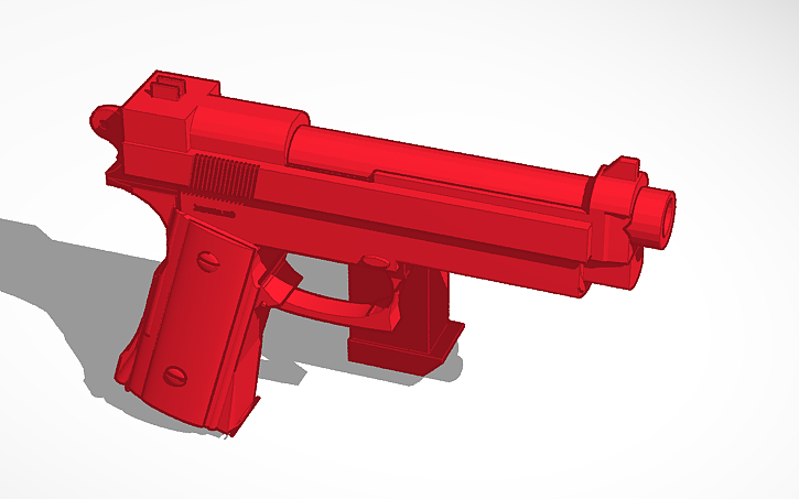 3D design Beretta m9 pistol - Tinkercad