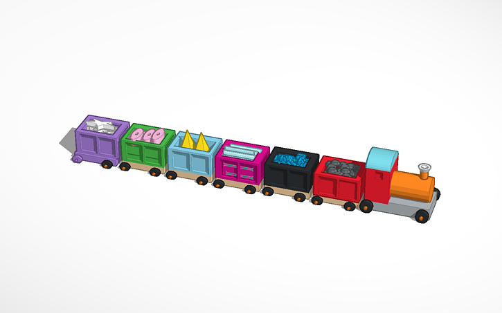 3D design railroad cars - Tinkercad