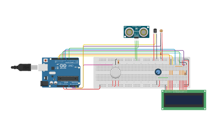 Circuit design Weather Station using IoT - Tinkercad
