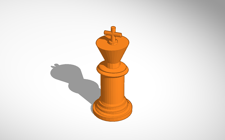3D design King chess piece - Tinkercad