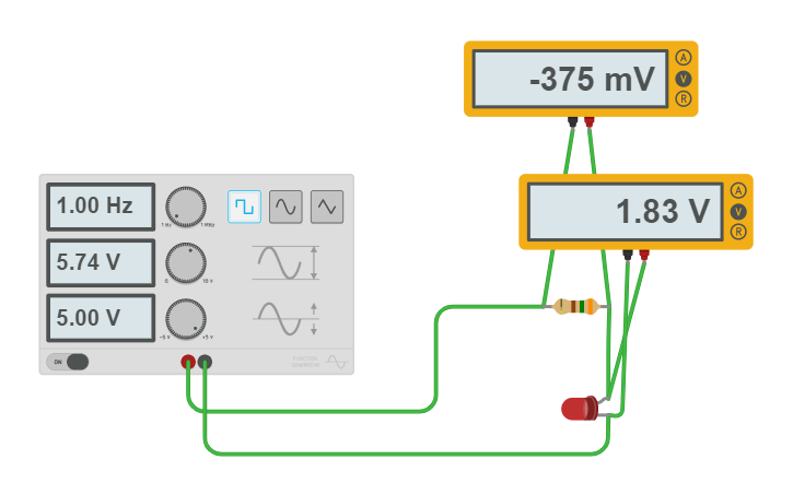 Circuit design FUNCTION GENERATOR TO BLINK AN LED__SHASHANK M GOWDA - Tinkercad