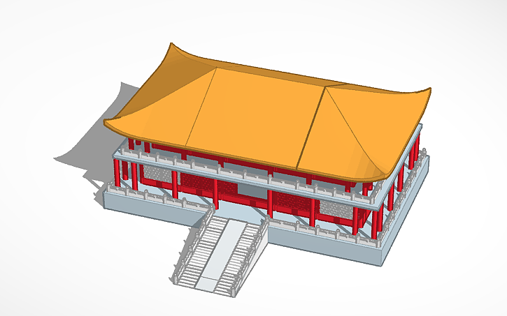 3D design Chinese Temple - Tinkercad