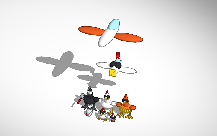 3D design Chicken Army!! | Tinkercad