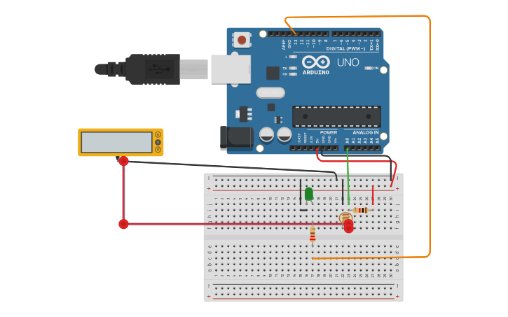 Circuit design Entradas analógicas | Tinkercad