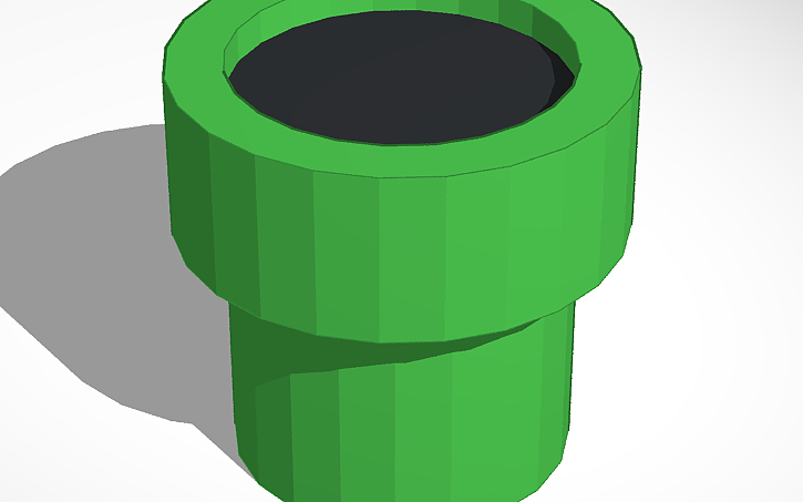 3D design Super Mario Pipe | Tinkercad