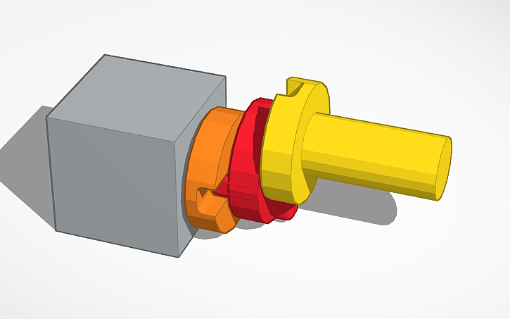3D design Oldham's Coupling Mechanism SIM LAB - Tinkercad