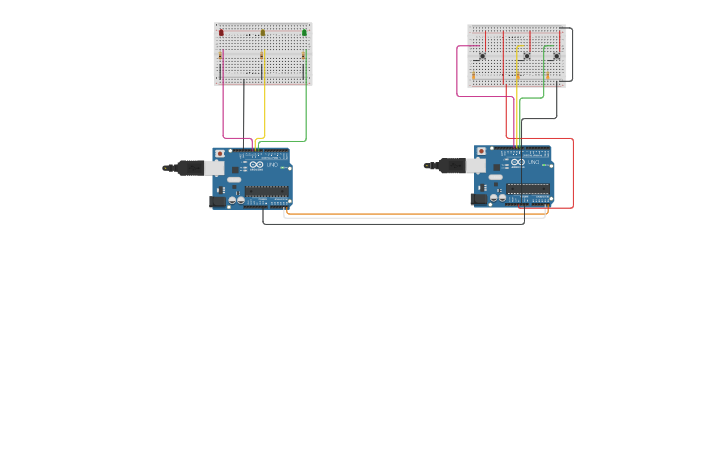 Circuit design Communication Arduino | Tinkercad