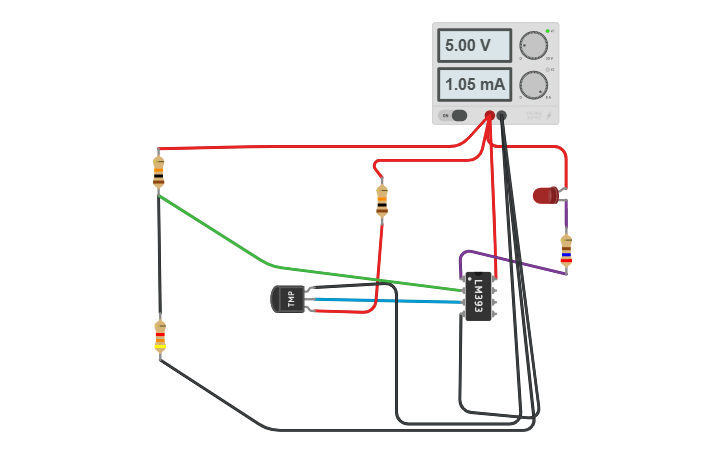 Circuit Design Led Temperature Sensor Tinkercad