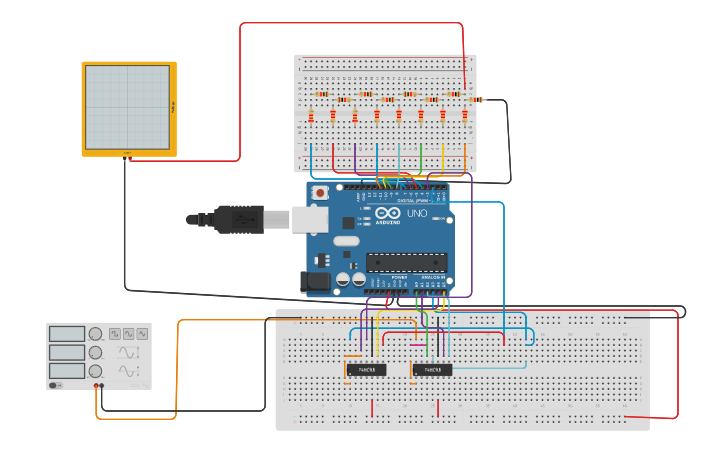 Circuit design Senoidal - Tinkercad