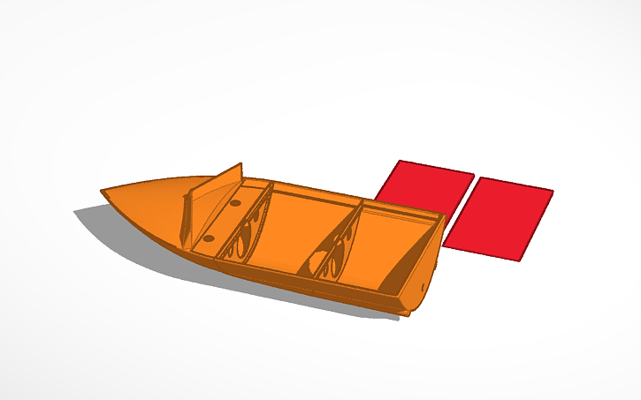 3D design RC Jet Boat hull - Tinkercad