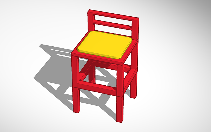 3D design high stool 72x40x40 | Tinkercad