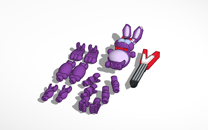 3D design Fnaf Bonnie action figure | Tinkercad