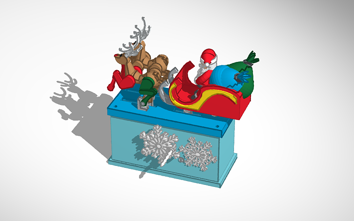 3D design Santa Claus completo - Tinkercad