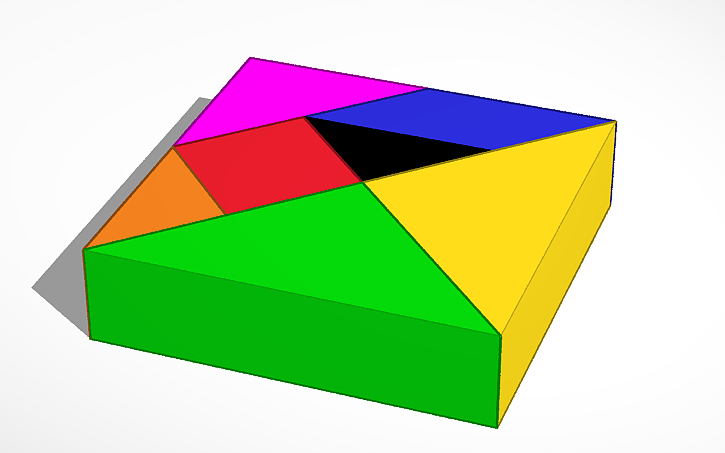 3D design Tangram | Tinkercad