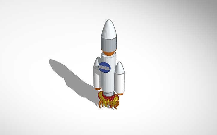 3D design Space Rocket 3 - Tinkercad