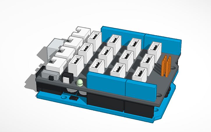 3D design UNO_Shield-Grove - Tinkercad