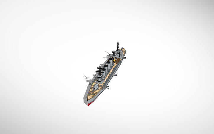 3D design British Armoured Cruiser (HMS Good Hope) | Tinkercad