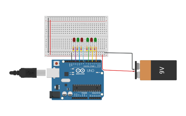 Circuit design programacion en arduino - Tinkercad