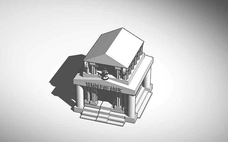 3D design Greek ionic Temple | Tinkercad