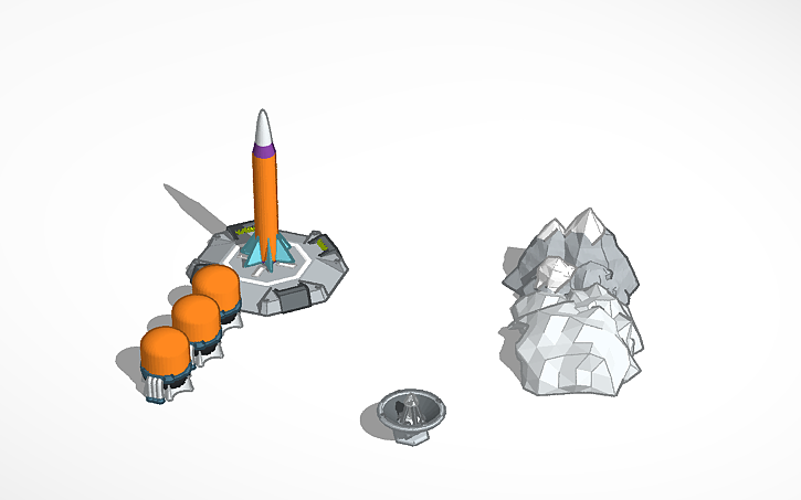 3D design crystal moon base by leonard | Tinkercad
