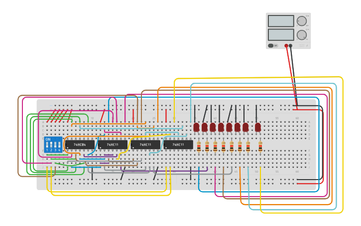 Circuit Design 3 Bit To 8 Bit Decoder Tinkercad