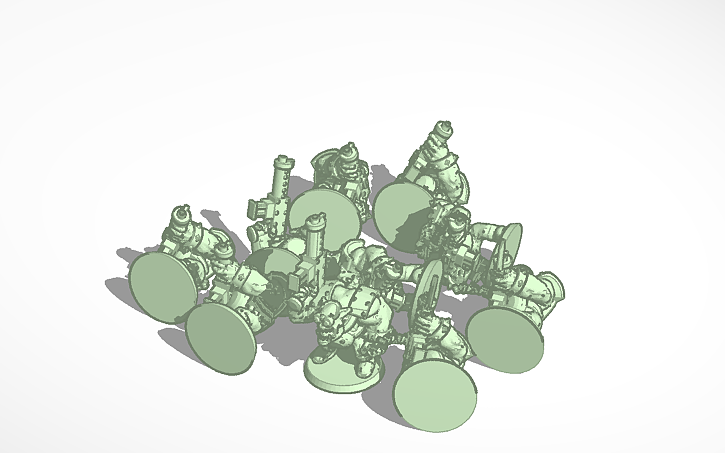 3D design Warhammer Ork Boyz Print 10 Model Unit - Tinkercad