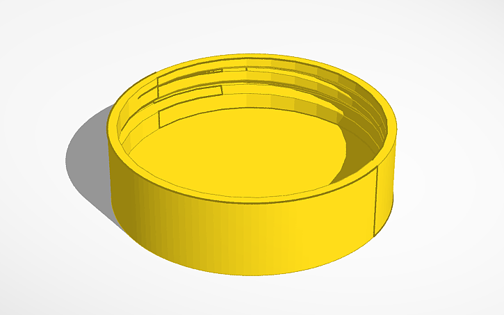 3D design container lid - Tinkercad