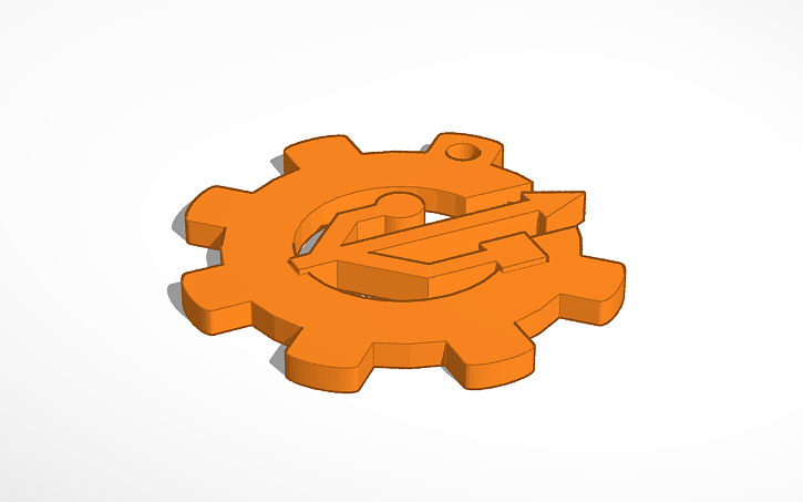 3d Design Hacklab Keyring Tinkercad
