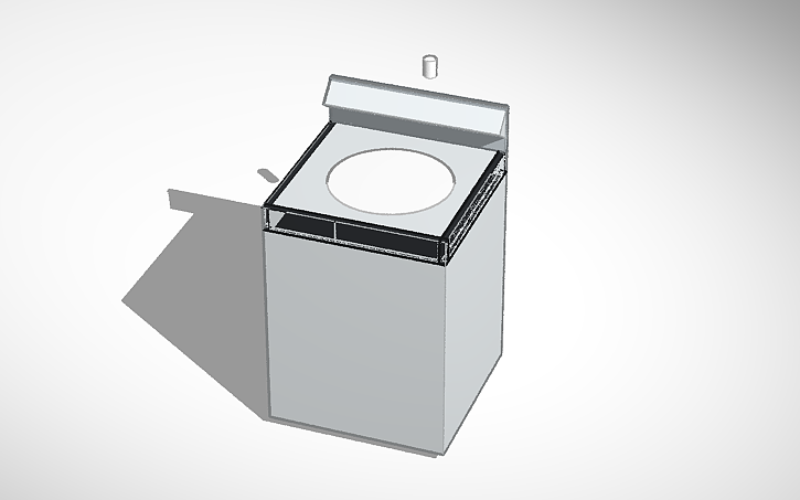 3D design rechargeable mini washing machine - Tinkercad